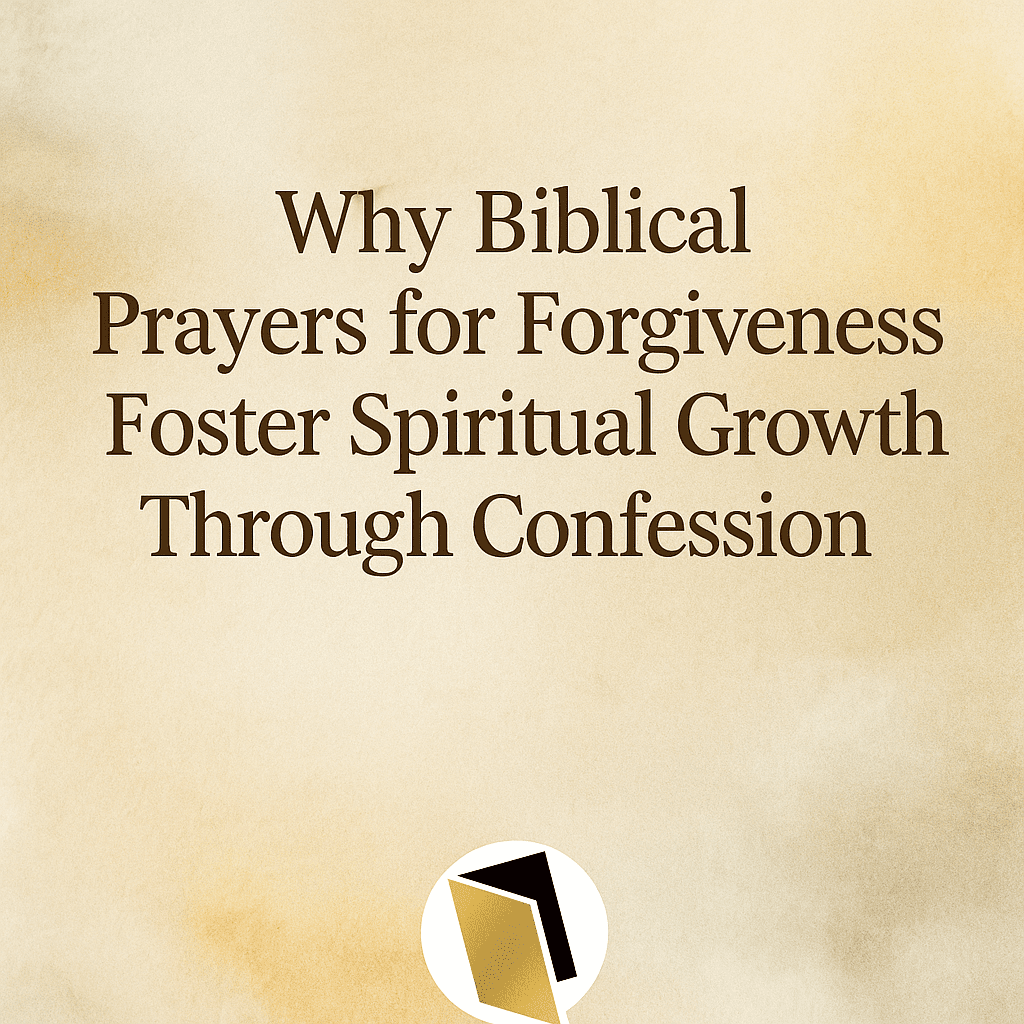 Biblical Prayers for Forgiveness & Spiritual Growth
