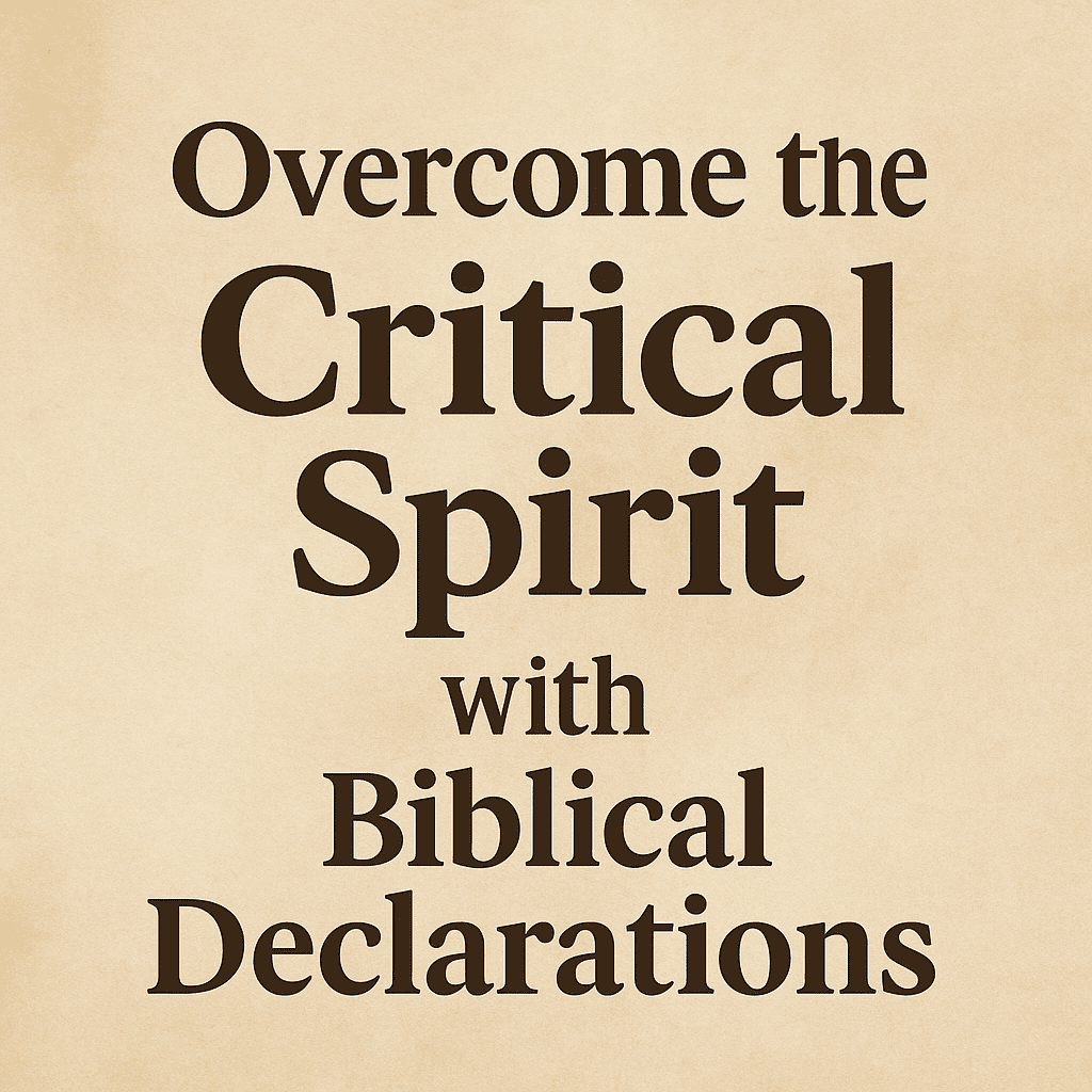 Overcome the Critical Spirit with Biblical Declarations